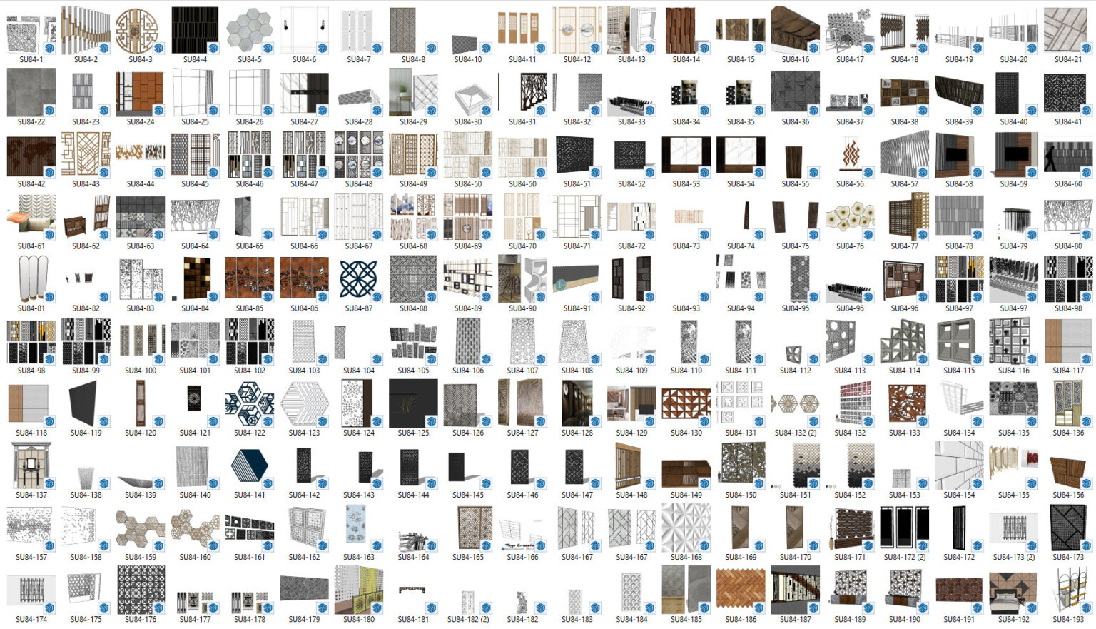 Vách CNC Sketchup - SU84 Studio