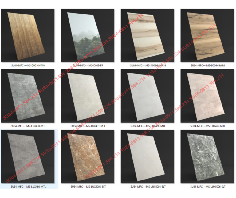 Map gỗ An Cường MDF Melamin Patterns Full setting - SU84 Studio